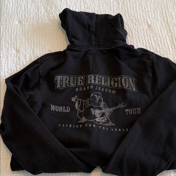 True Religion | Sweaters | True Religion Black Zip Up Sweater | Poshmark